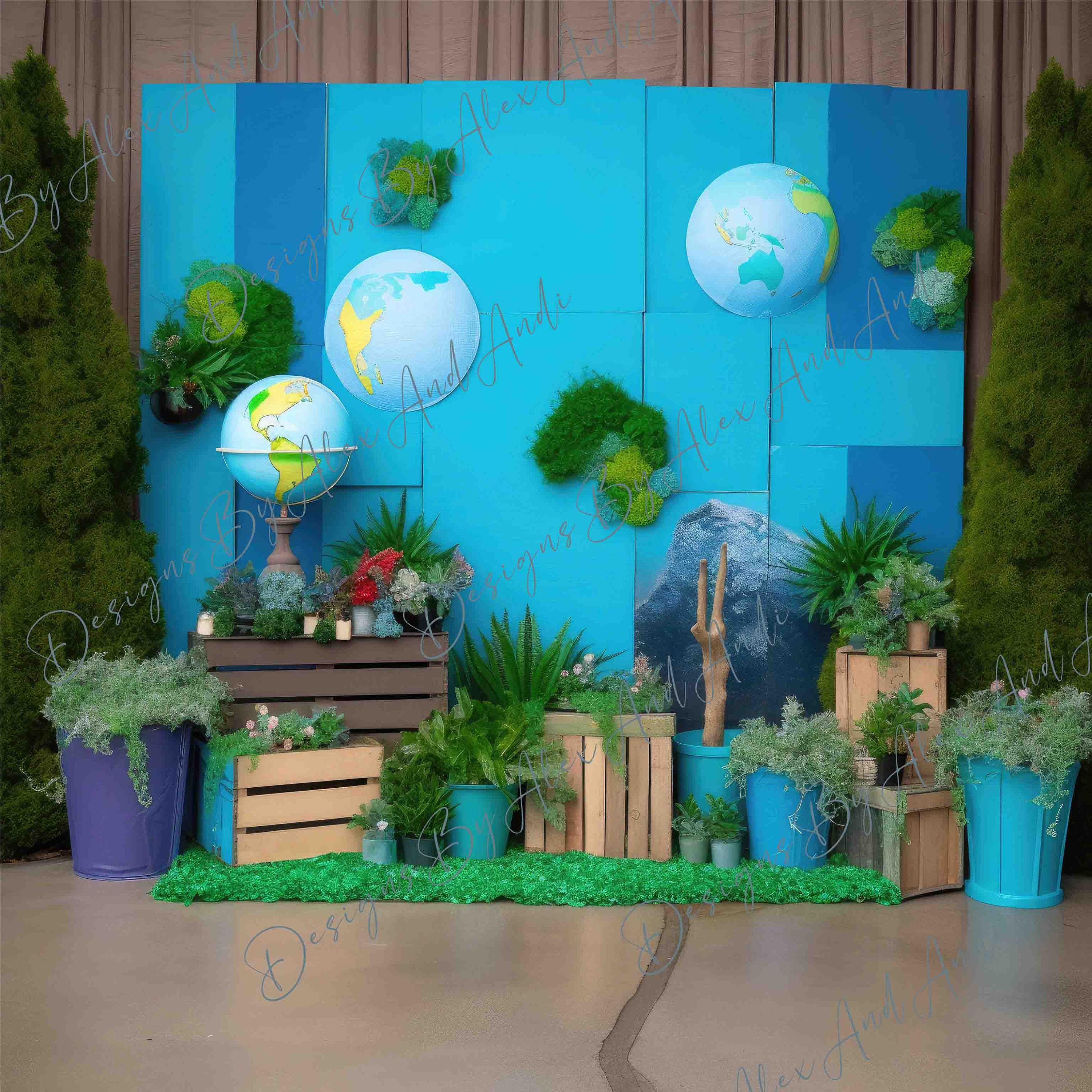 Earthday Background Digital Environmental Backdrop Family Photo Shoot ...
