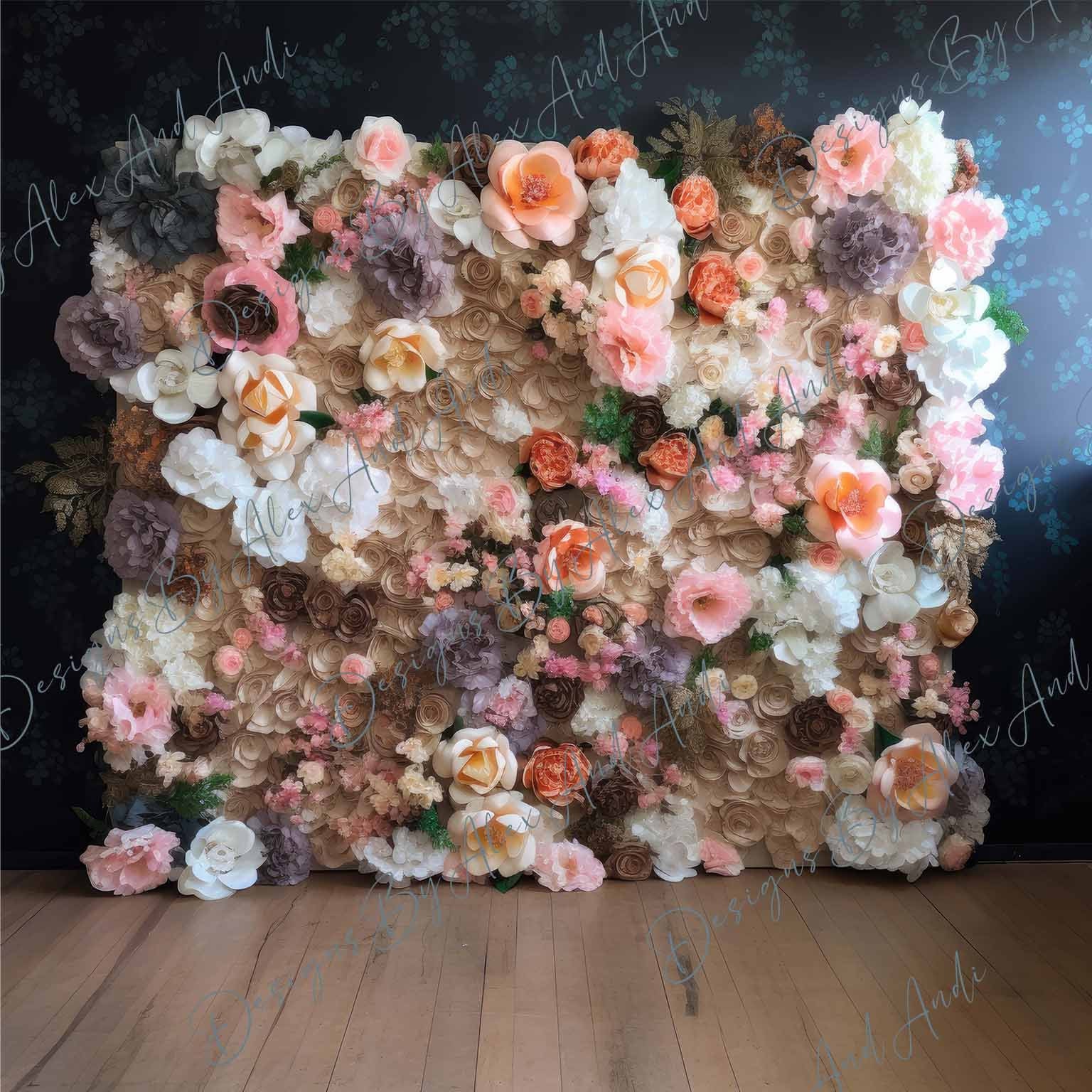 Flower Wall Backdrop Background Digital Photo Shoot Picture - Etsy