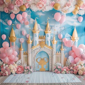 Princess Birthday Wall Background Birthday Picture Birth Day Back ...