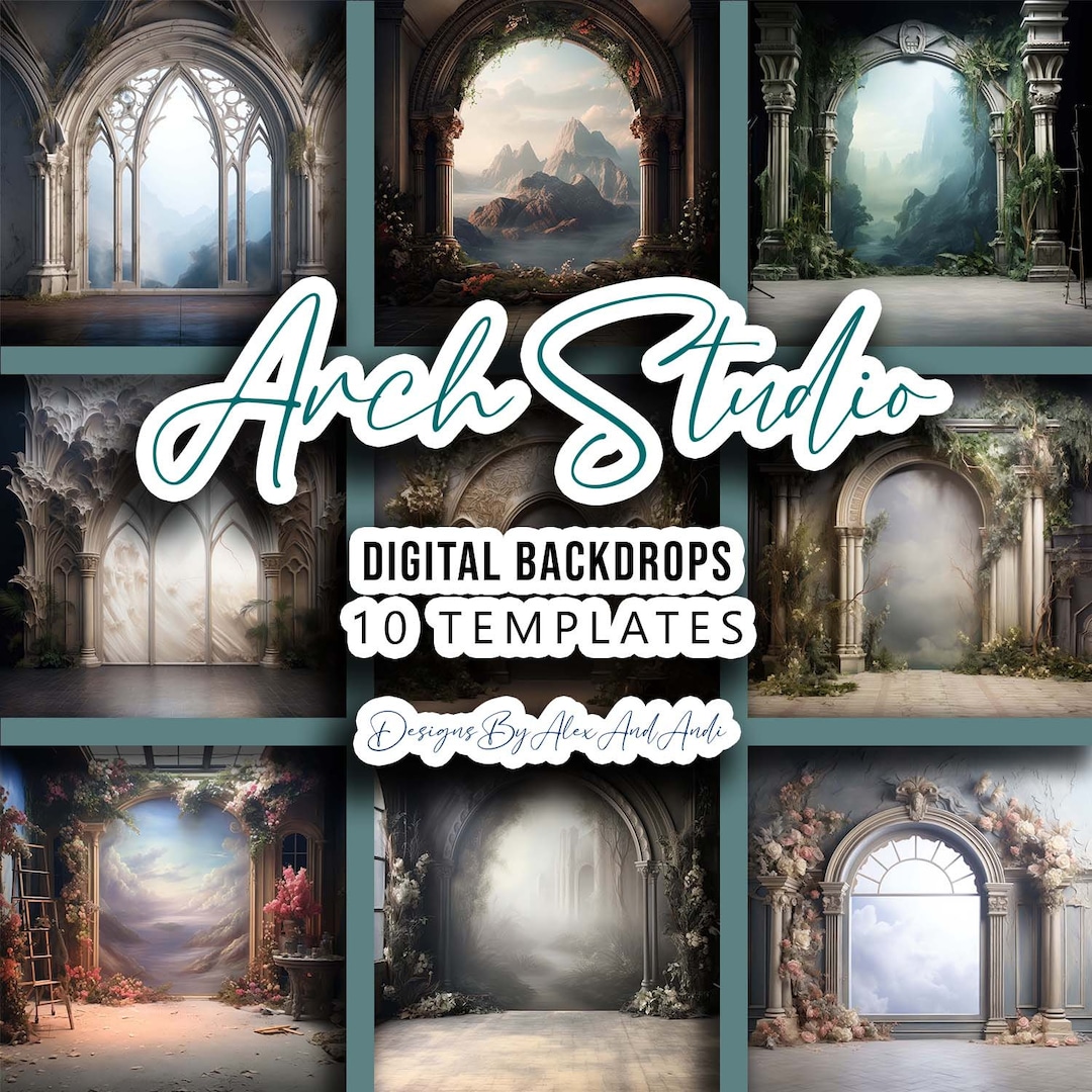 Arch Studio Backdrop Background Digital Birthday Child Photo Shoot ...