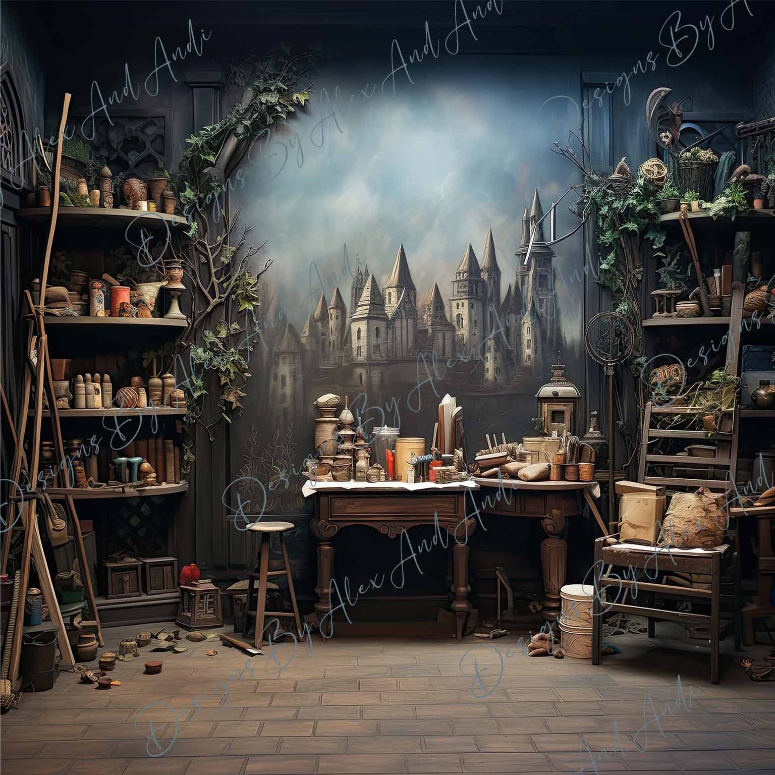 Arts and Crafts Studio Backdrop Artful Backdrop Background Digital ...
