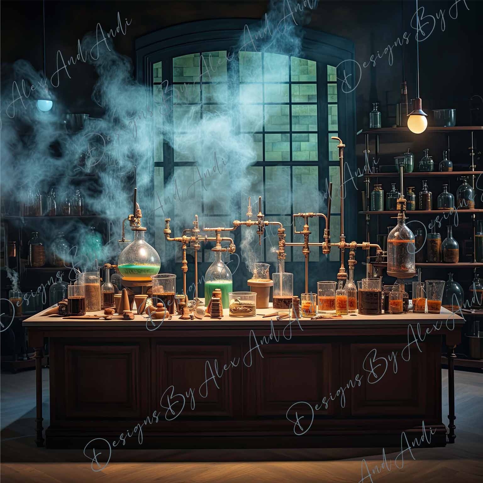 Chemistry Lab Backdrop Background Digital Birthday Child Photo Shoot ...