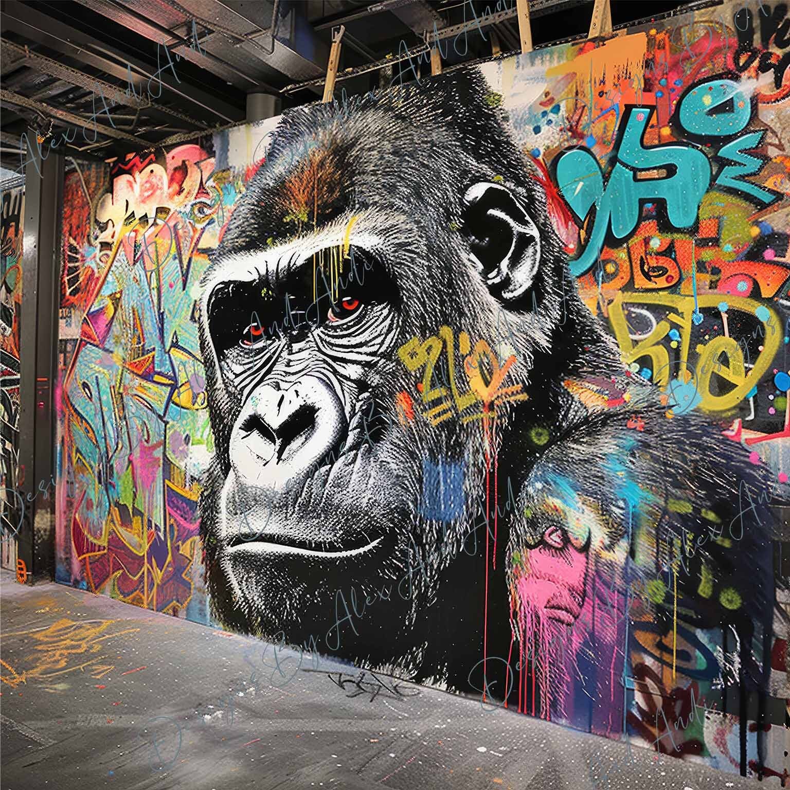 Gorilla Digital Backdrop Overlay Background Photo Party Picture Studio ...