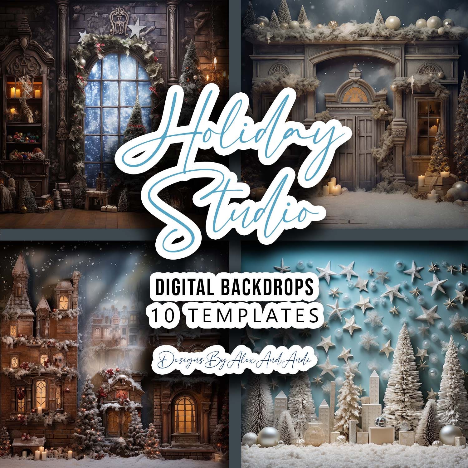 Holiday Studio Digital Backdrop Overlay Background Photo Shoot Picture ...