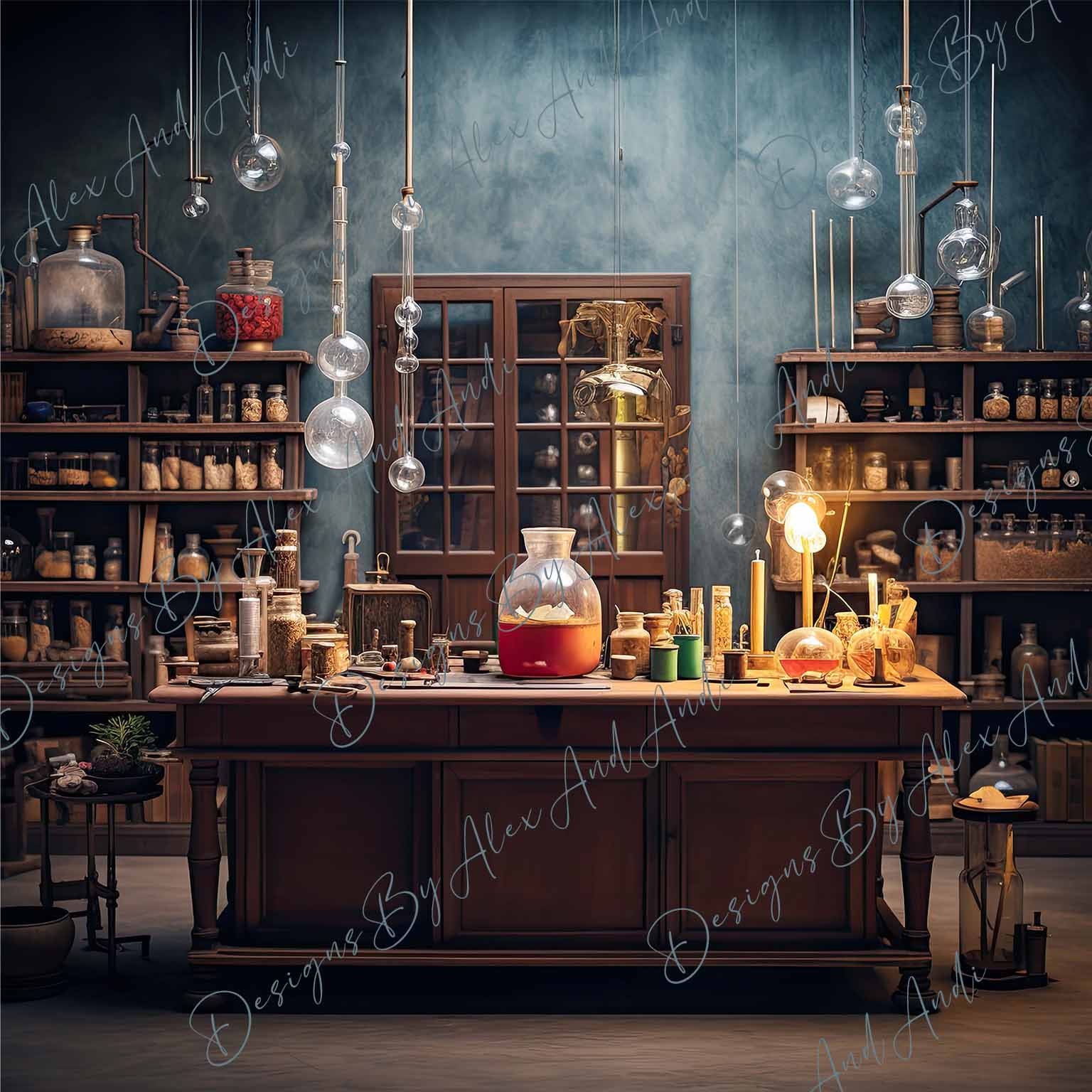 Laboratory Backdrop Background Digital Birthday Child Photo Shoot ...