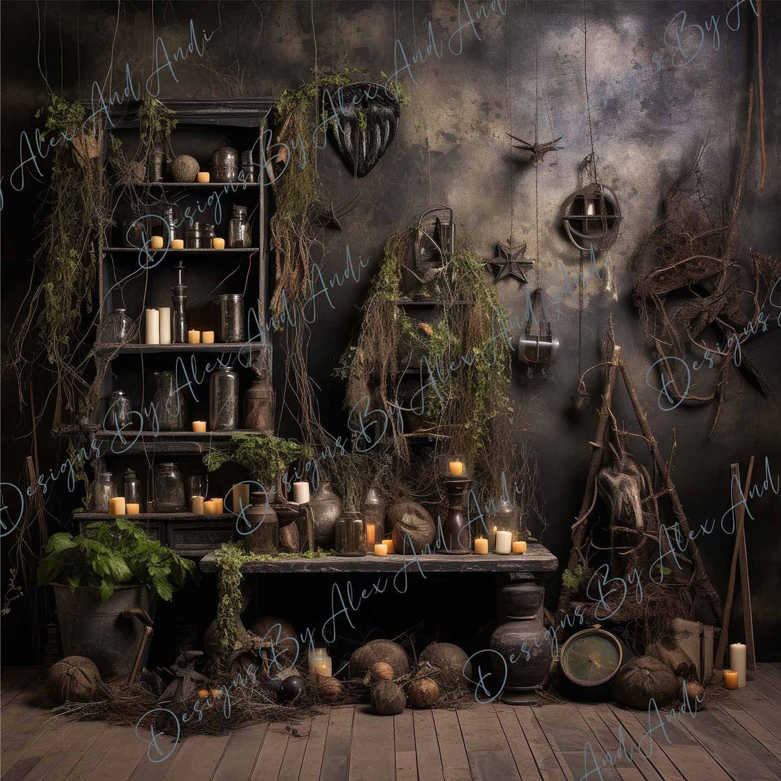 Witch Backdrop Background Digital Birthday Child Photo Shoot Picture ...