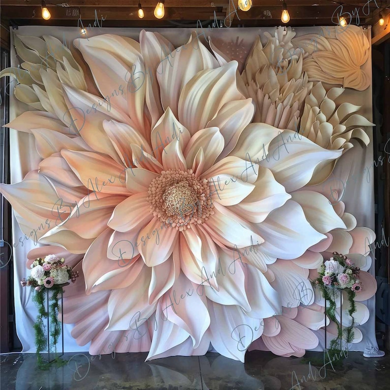 Giant Flower Celebrity Digital Overlay Backdrop Background Party ...
