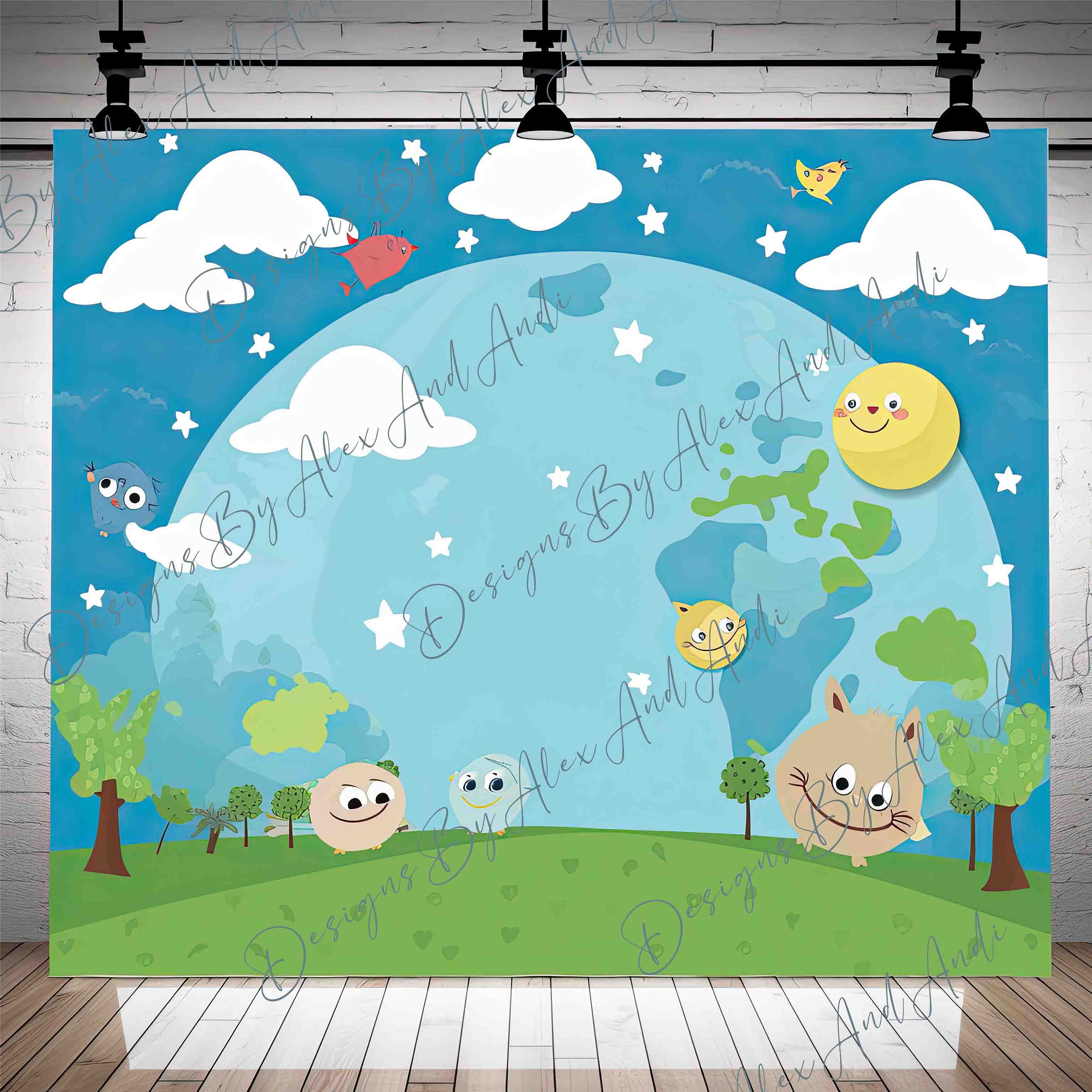Earthday Background Digital Environmental Backdrop Family Photo Shoot ...