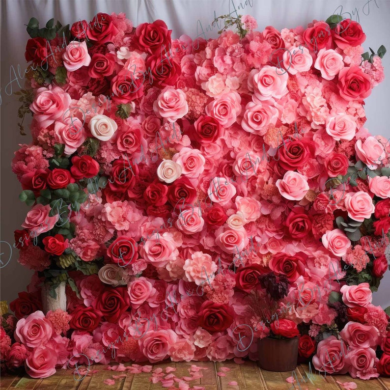 Rose Backdrop Background Digital Birthday Child Photo Shoot Picture ...
