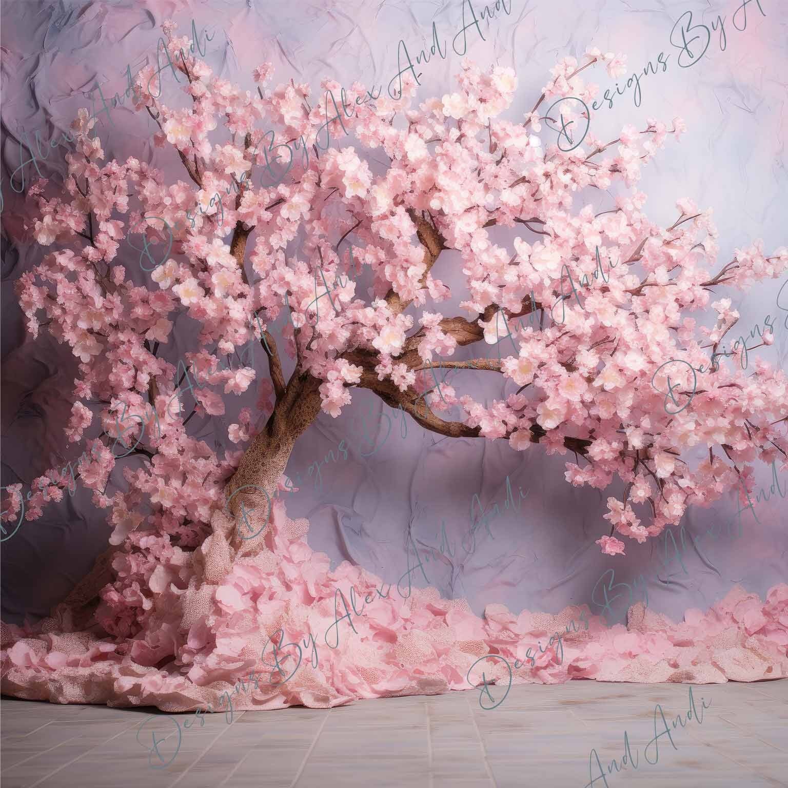 Cherry Blossom Prop Digital Backdrop Overlay Background Birthday Home ...