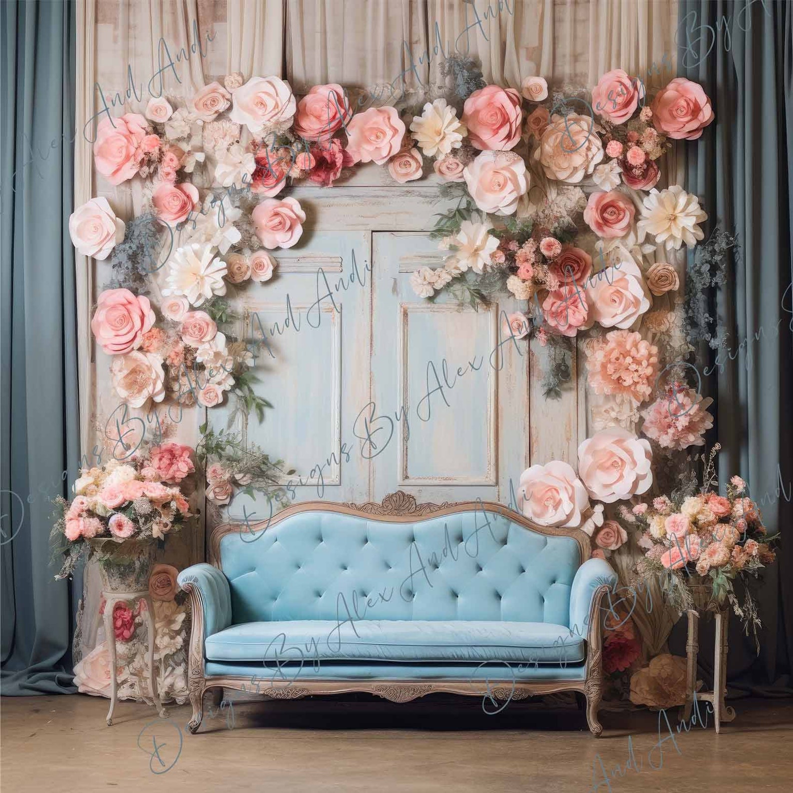 Bridal Shower Digital Backdrop Wedding Background Photo Shoot Picture ...