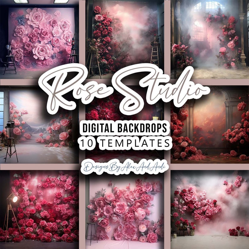Rose Studio Backdrop Background Digital Birthday Child Photo Shoot ...