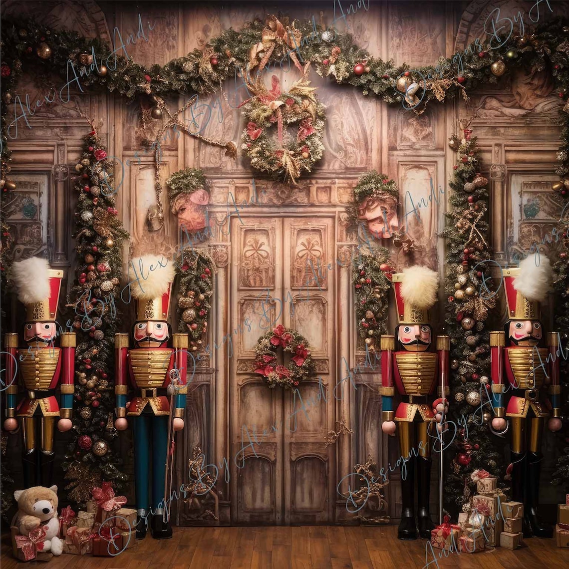 Nutcracker Digital Backdrop Overlay Background Holiday Event Photo Shoot Picture Celebration ...