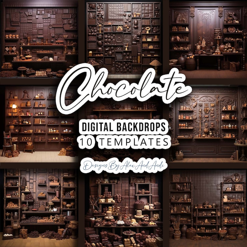 Chocolate Backdrop Background Digital Birthday Child Photo Shoot ...