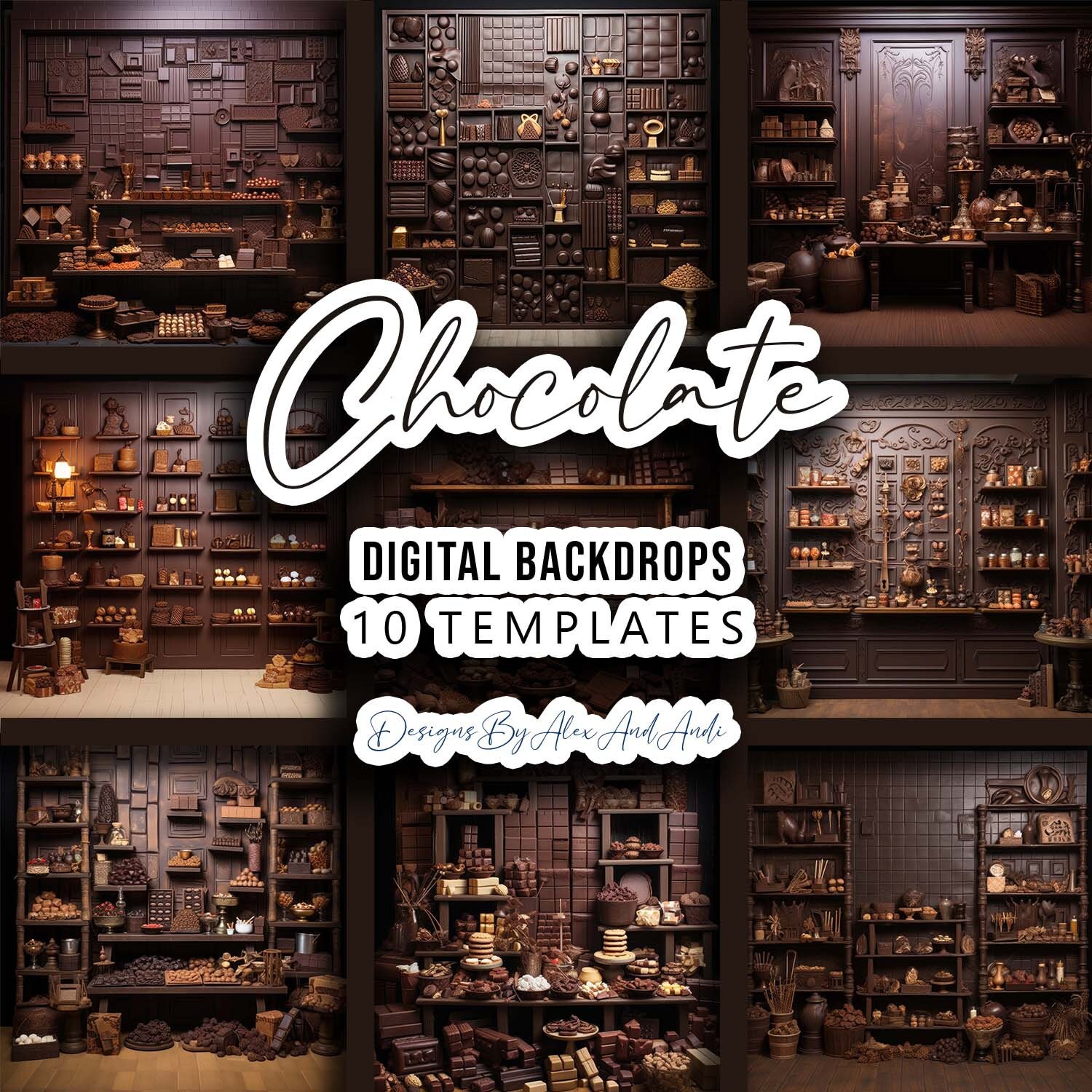 Chocolate Backdrop Background Digital Birthday Child Photo Shoot ...