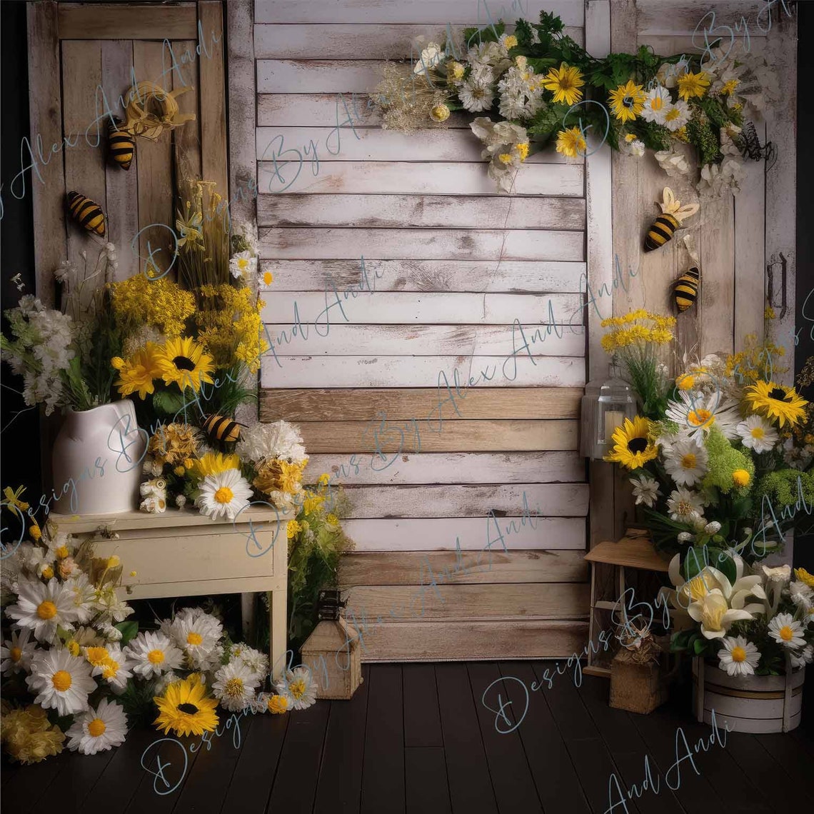 Bumble Bee Studio Backdrop Background Digital Photo Shoot Picture Prop ...