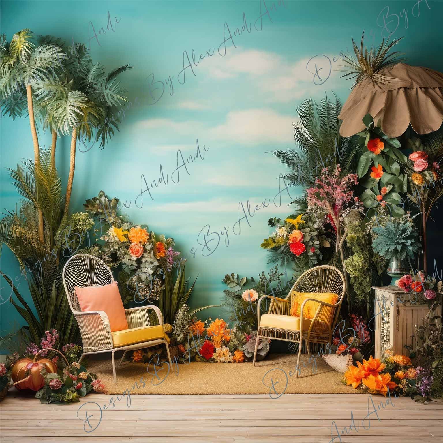 Summer Digital Backdrop Background Birthday Child Photo Shoot Picture ...