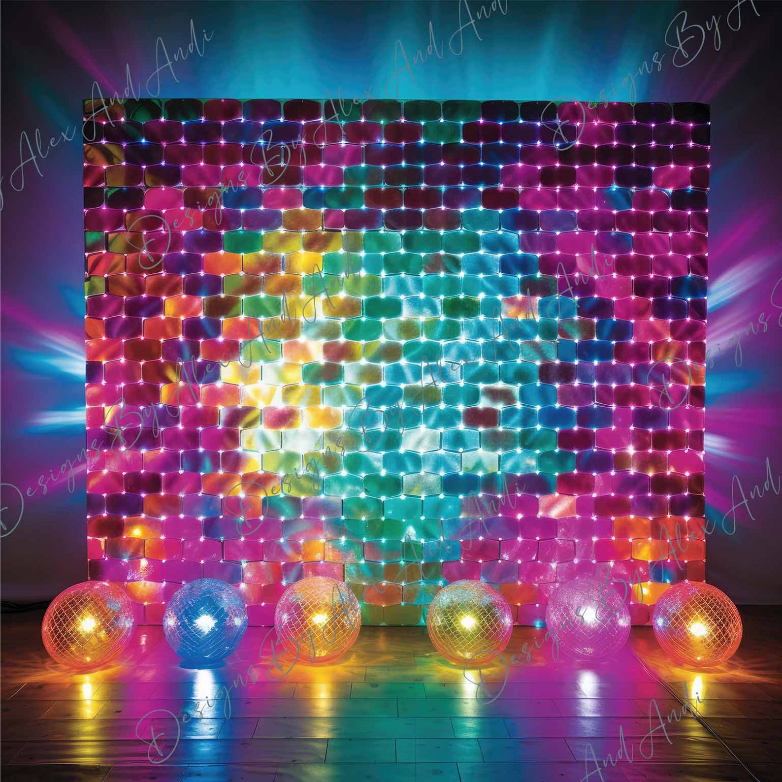 Disco Digital Backdrop Overlay Background Birthday Child Photo Shoot ...