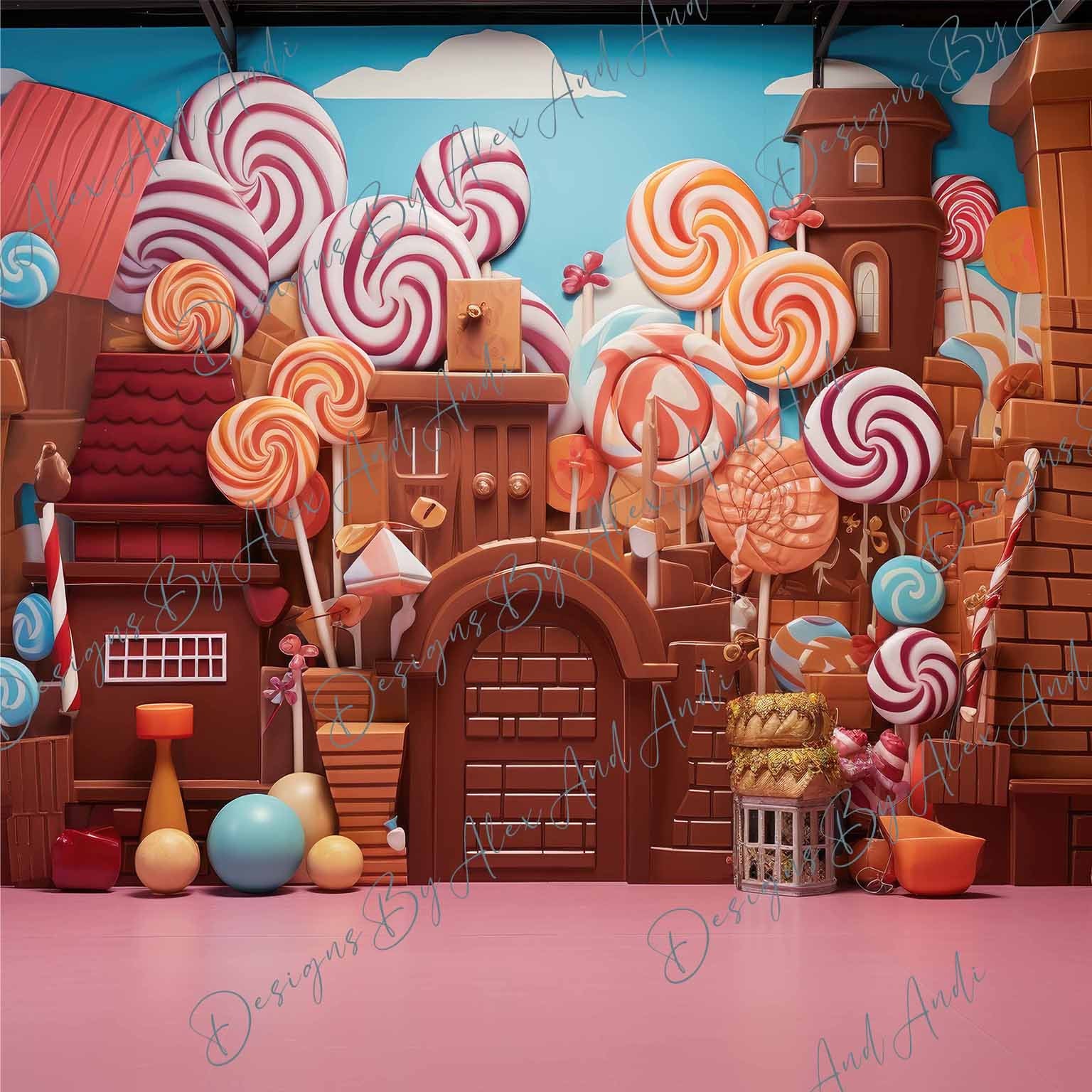 Wonky Chocolate Factory Digital Backdrop Overlay Background Photo ...