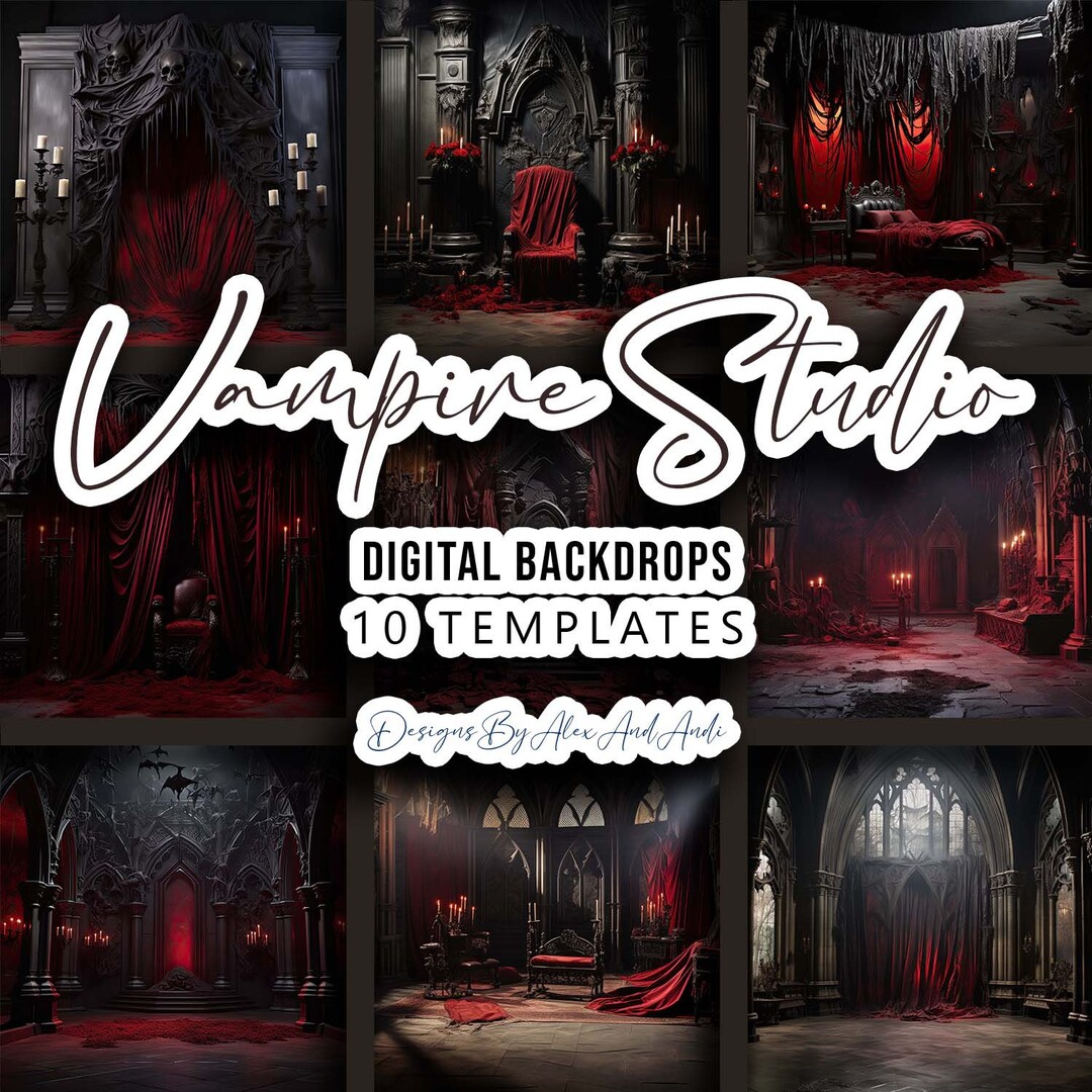 Vampire Studio Backdrop Background Digital Birthday Child Photo Shoot ...