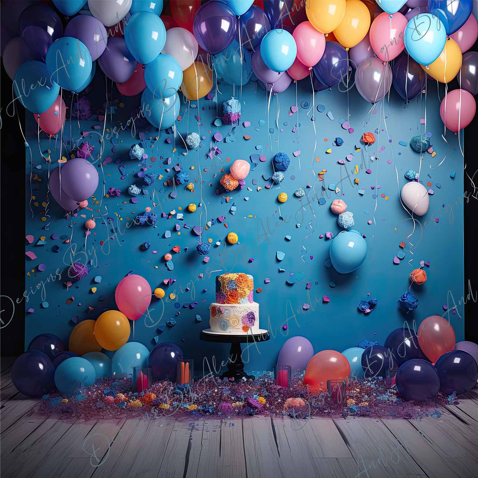 Birthday Backdrop Digital Backdrop Background Birthday Child Photo ...