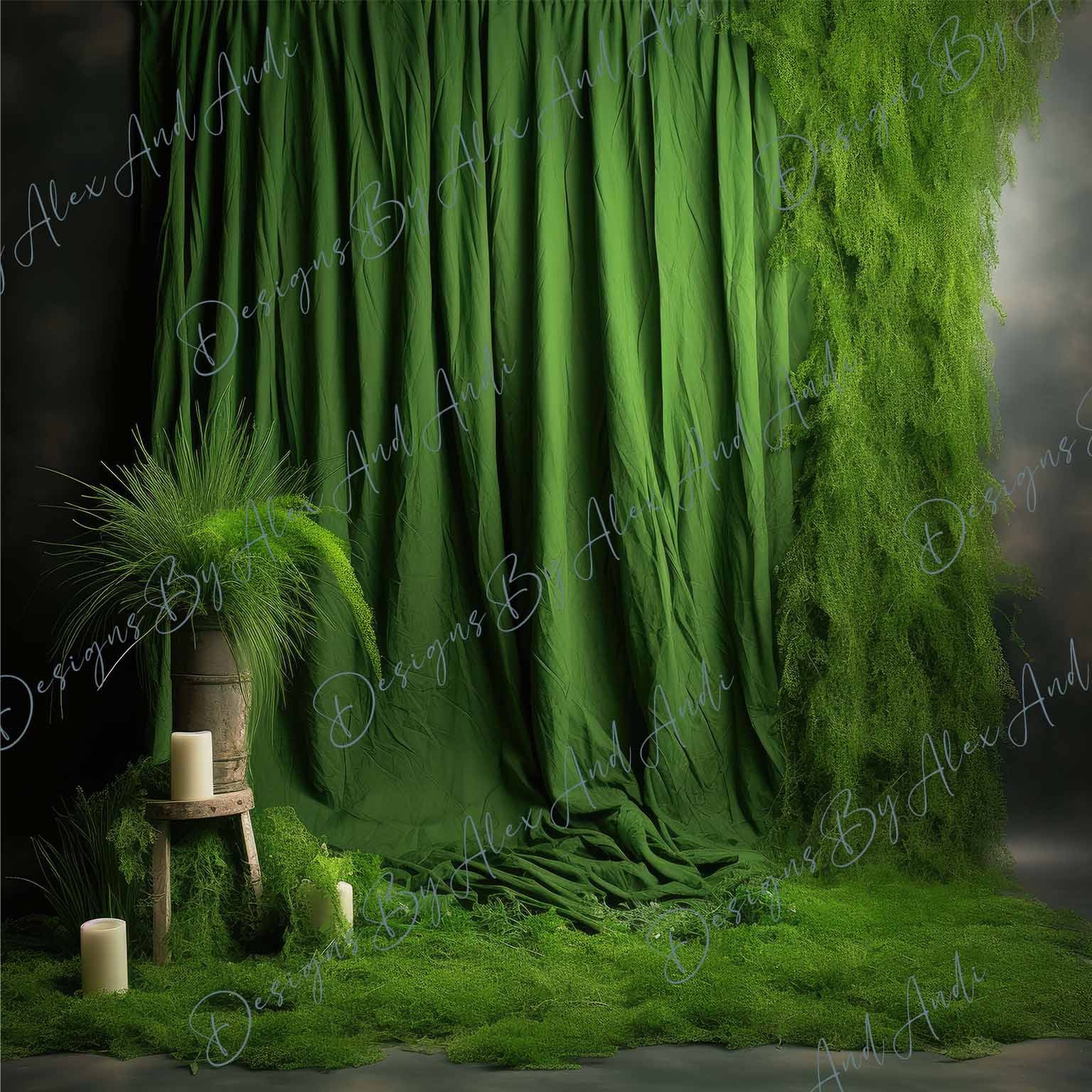 Green Grass Digital Backdrop Overlay Wedding Sweet 16 - Etsy