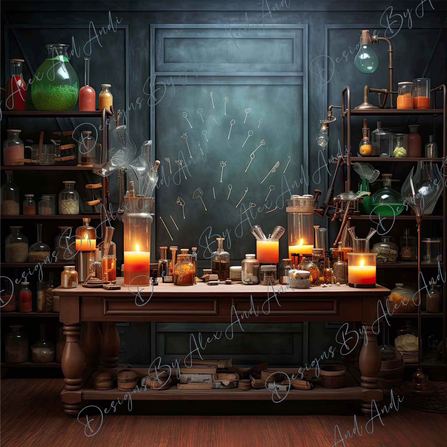 Laboratory Backdrop Background Digital Birthday Child Photo Shoot ...