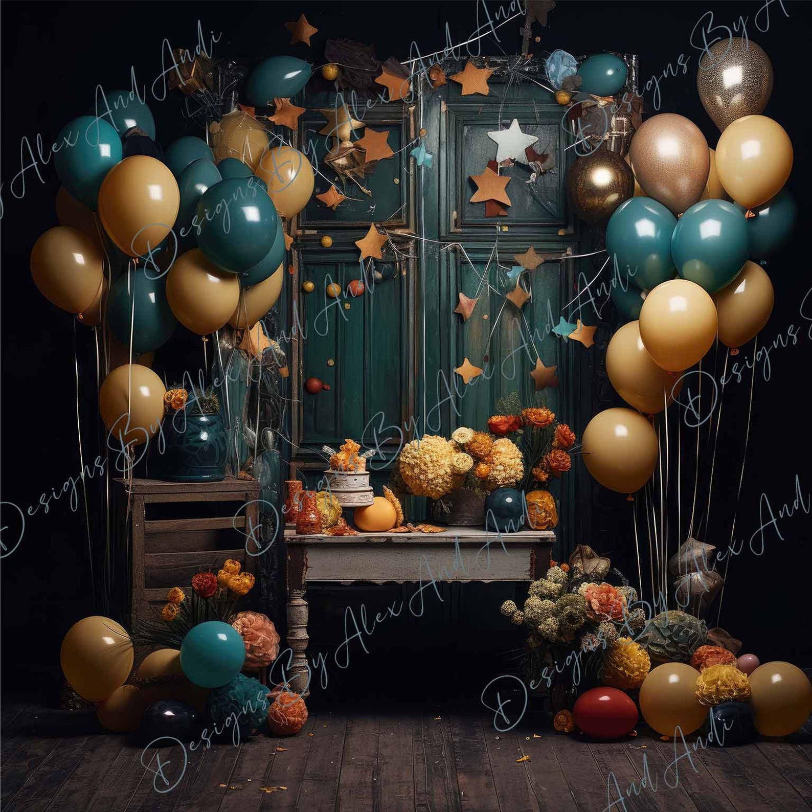 Birthday Digital Backdrop Background Birthday Child Photo Shoot Picture ...