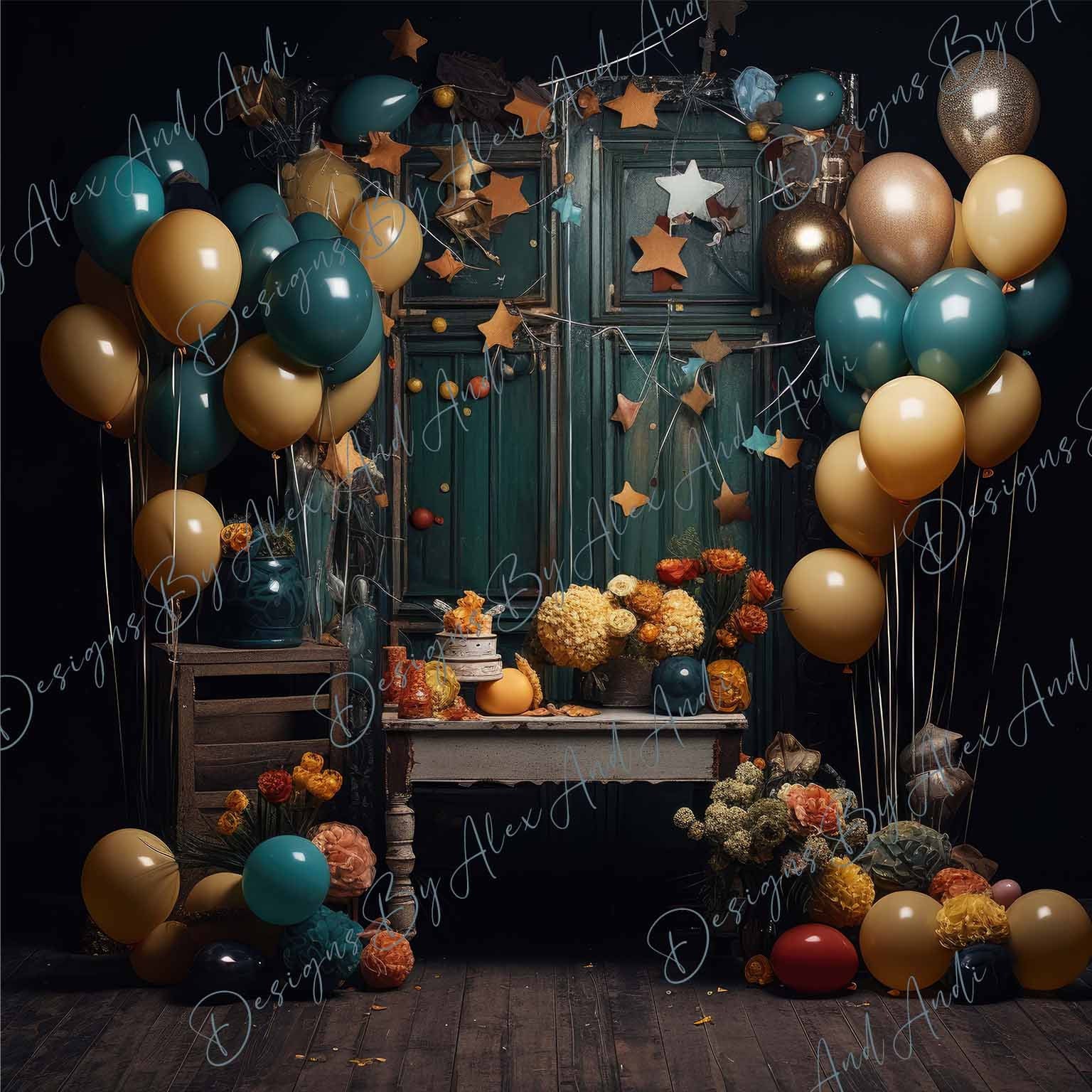 Birthday Digital Backdrop Background Birthday Child Photo Shoot Picture ...