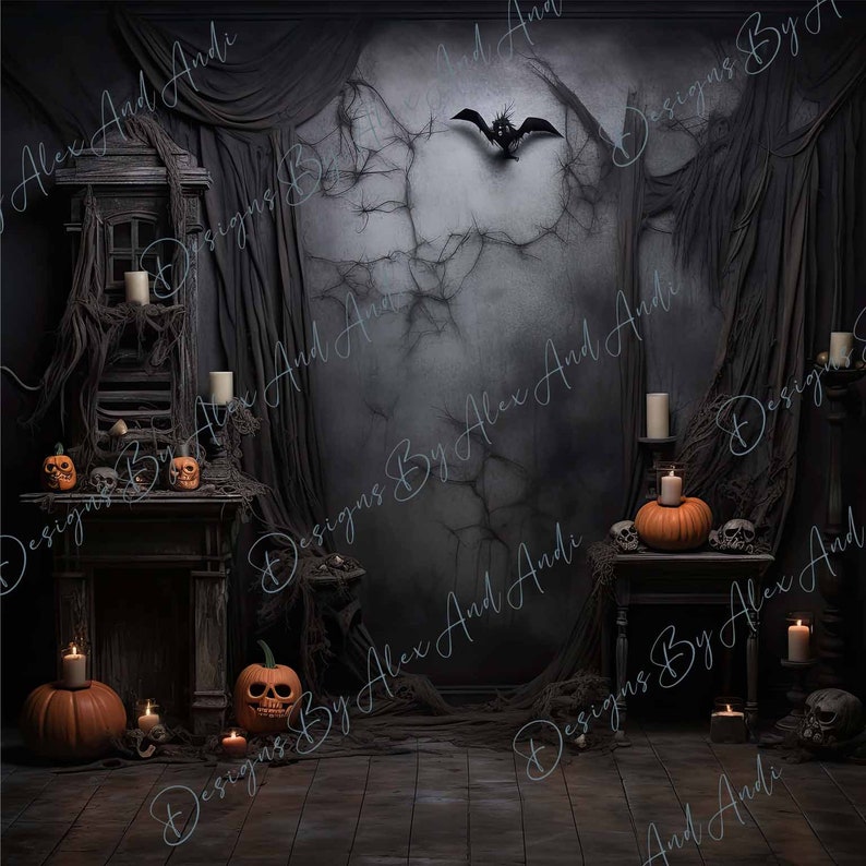 Haunted House Backdrop Background Digital Birthday Child Photo Shoot ...