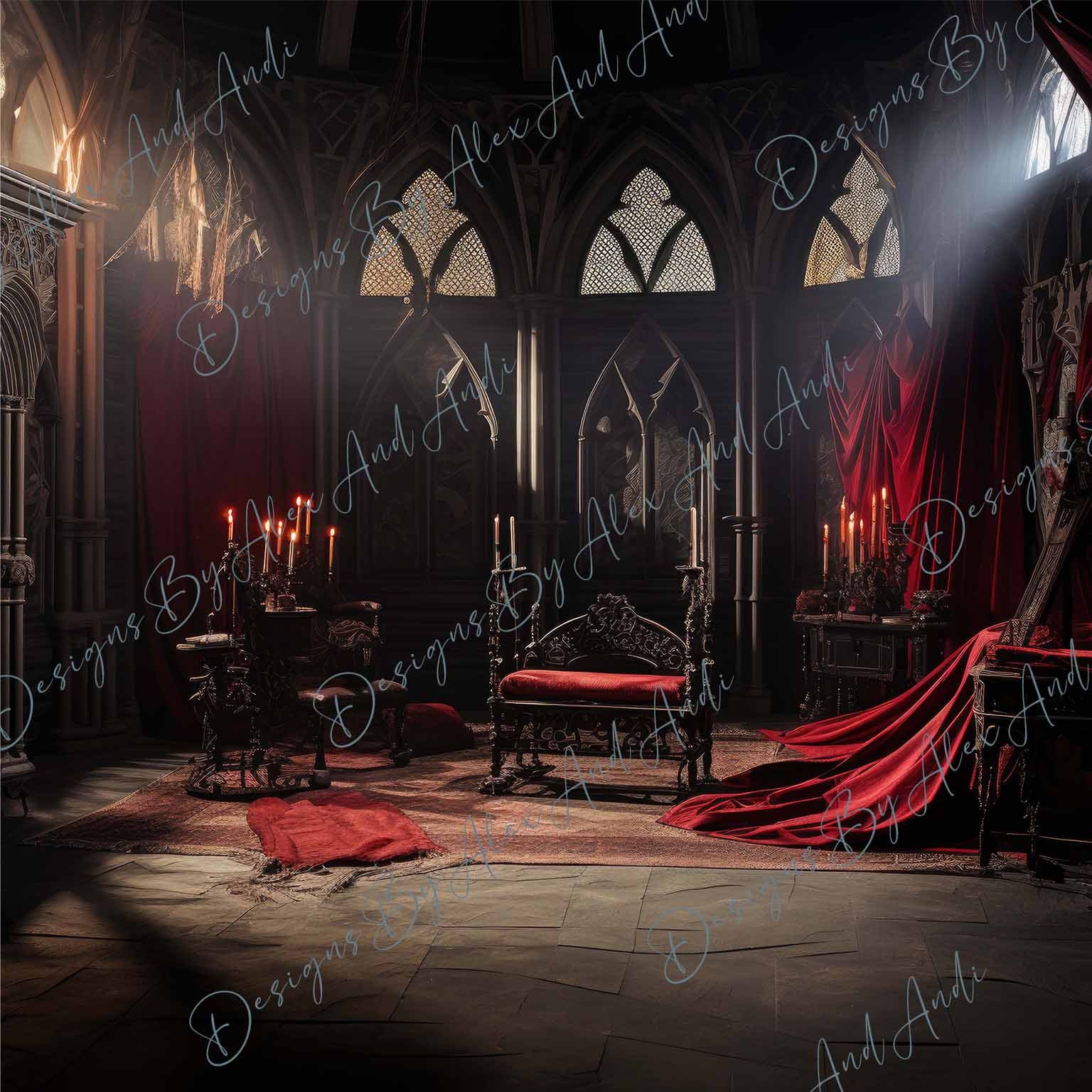 Vampire Studio Backdrop Background Digital Birthday Child Photo Shoot ...