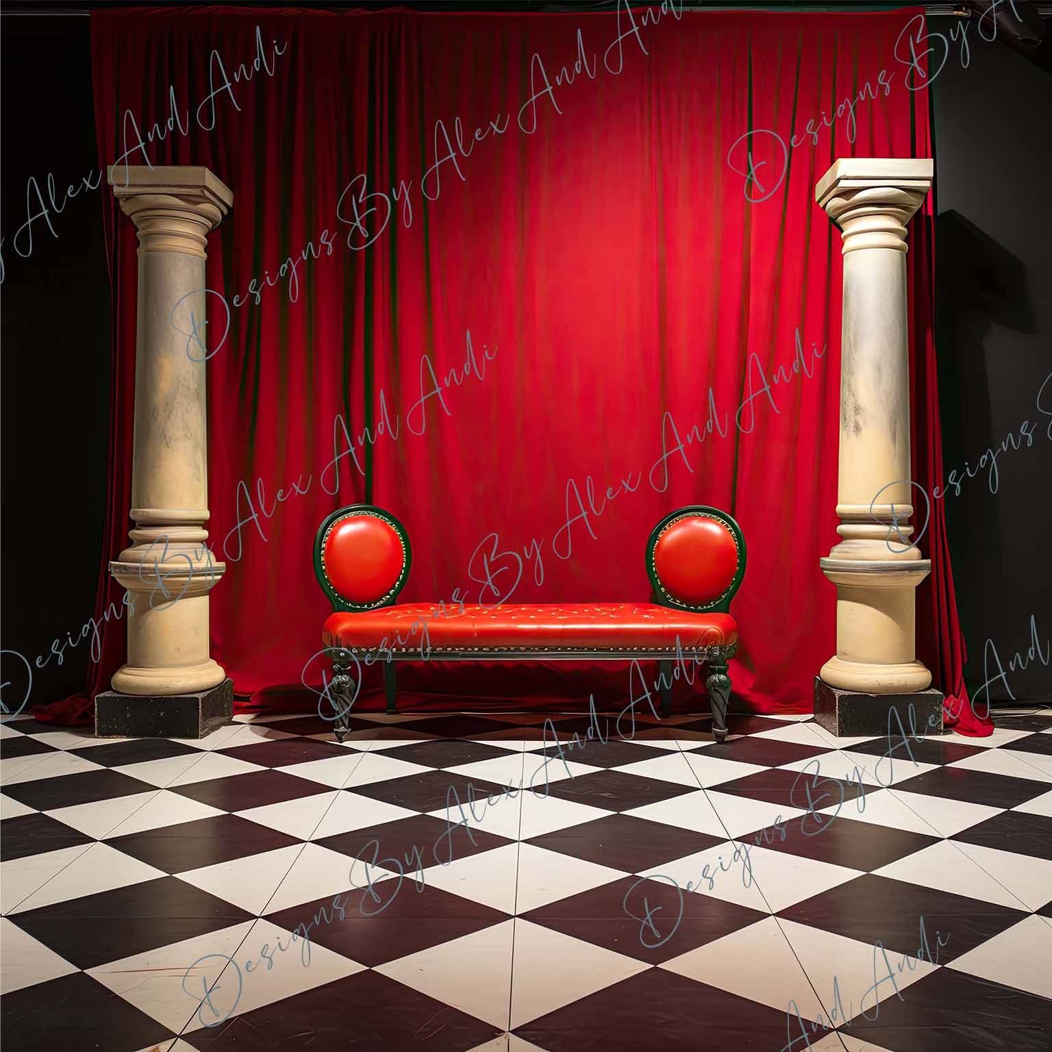 Checkers Backdrop Background Digital Birthday Child Photo Shoot Picture ...