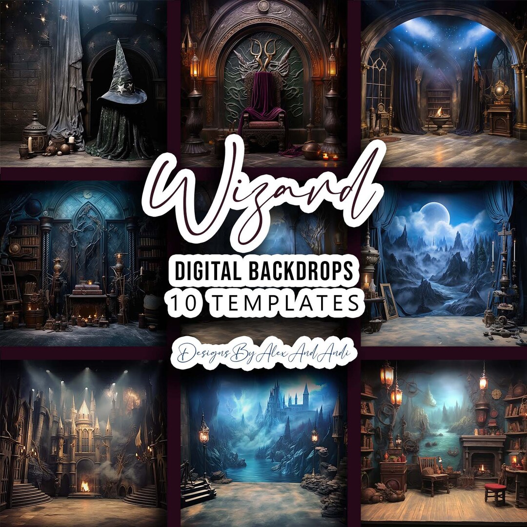 Wizard Backdrop Background Digital Birthday Child Photo Shoot Picture ...