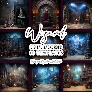 Wizard Backdrop Background Digital Birthday Child Photo Shoot Picture ...