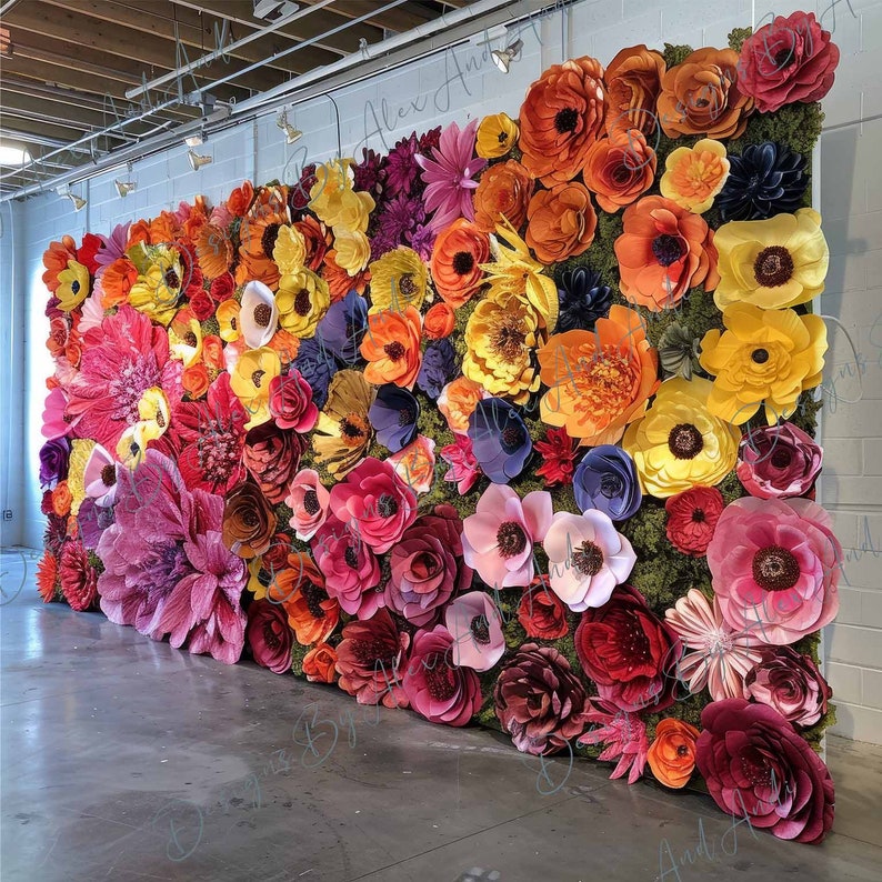 Giant Flower Celebrity Digital Overlay Backdrop Background Party ...