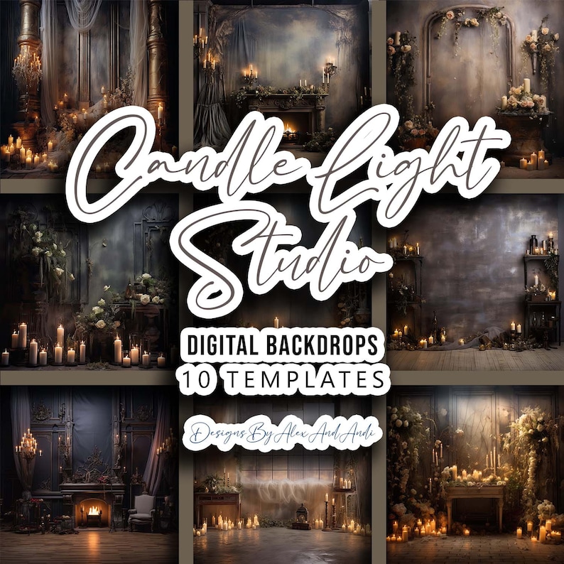 Candle Light Studio Backdrop Background Digital Birthday Child Photo ...