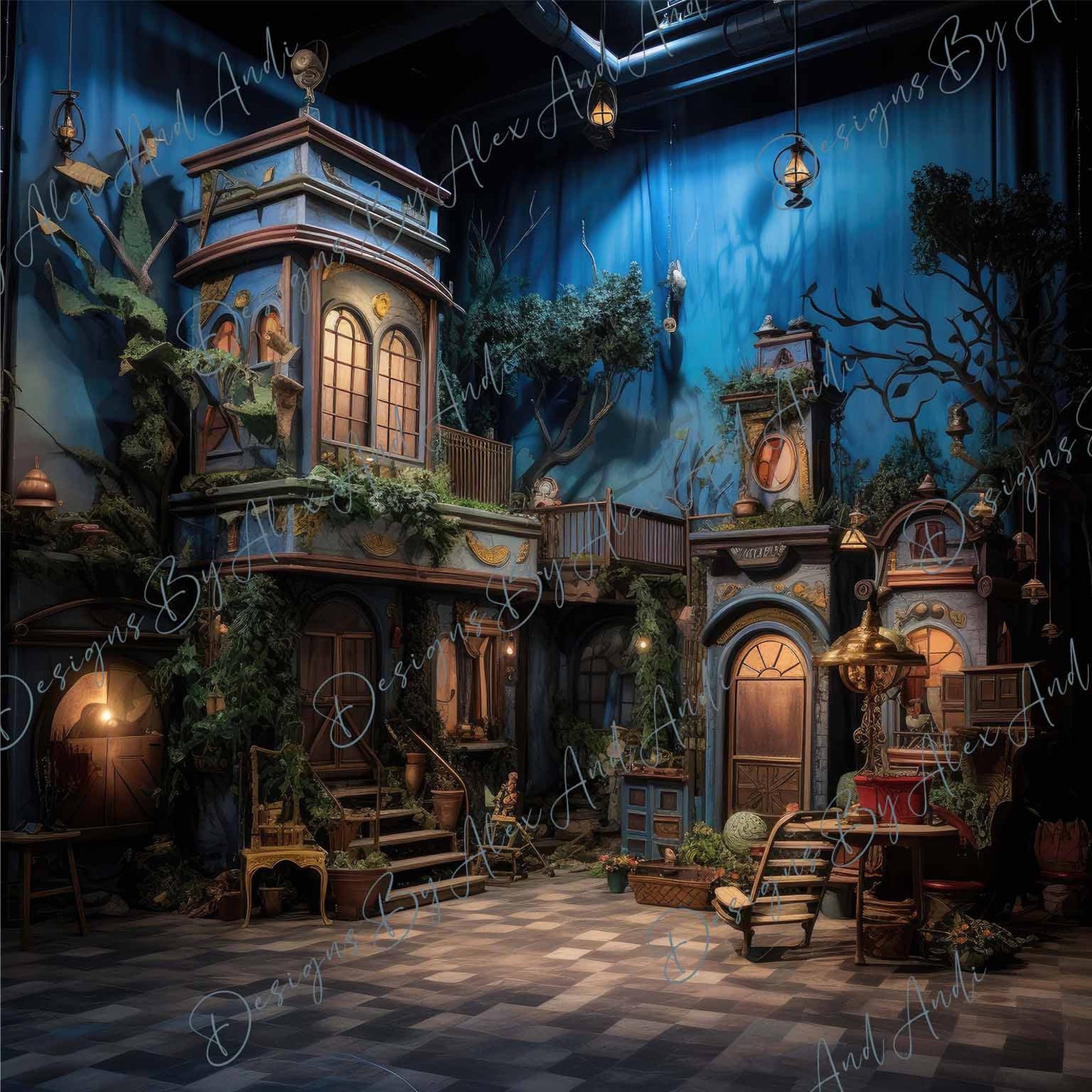 Elf Toy Factory Digital Backdrop Overlay Background Photo Picture ...