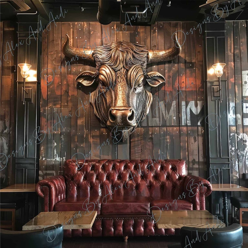 Rodeo Bull Digital Backdrop Overlay Wedding Background Sweet 16 Event ...