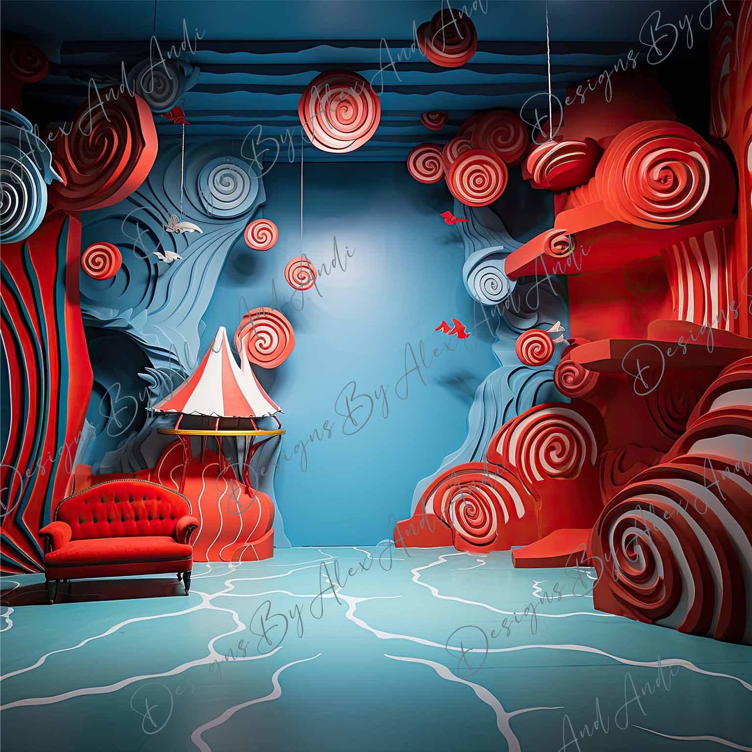 Hatter Studio Backdrop Background Digital Birthday Child Photo Shoot ...