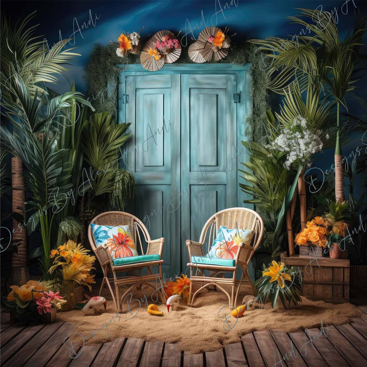 Summer Digital Backdrop Background Birthday Child Photo Shoot Picture ...