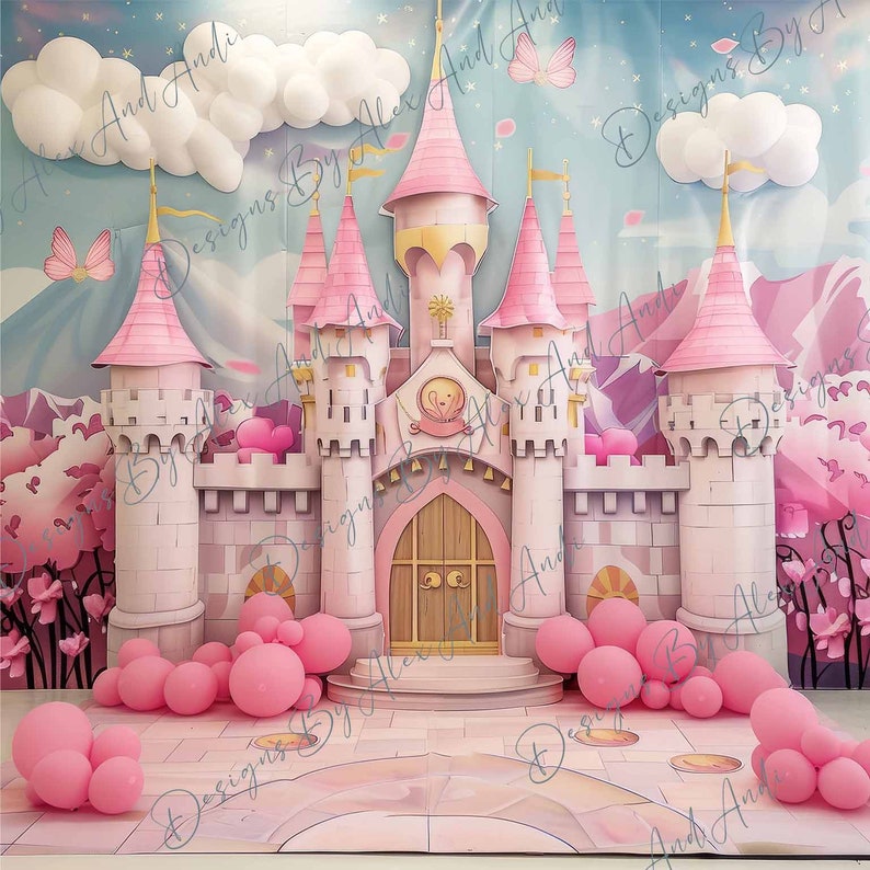 Pink Princess Birthday Event Birthday Photo Shoot Birth Day Overlay ...