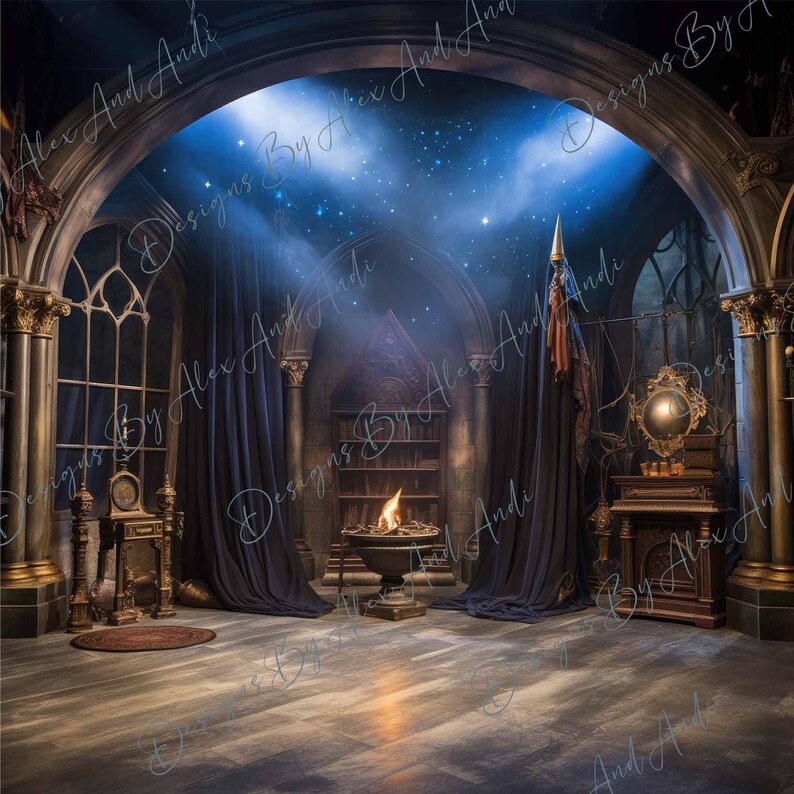 Wizard Backdrop Background Digital Birthday Child Photo Shoot Picture ...