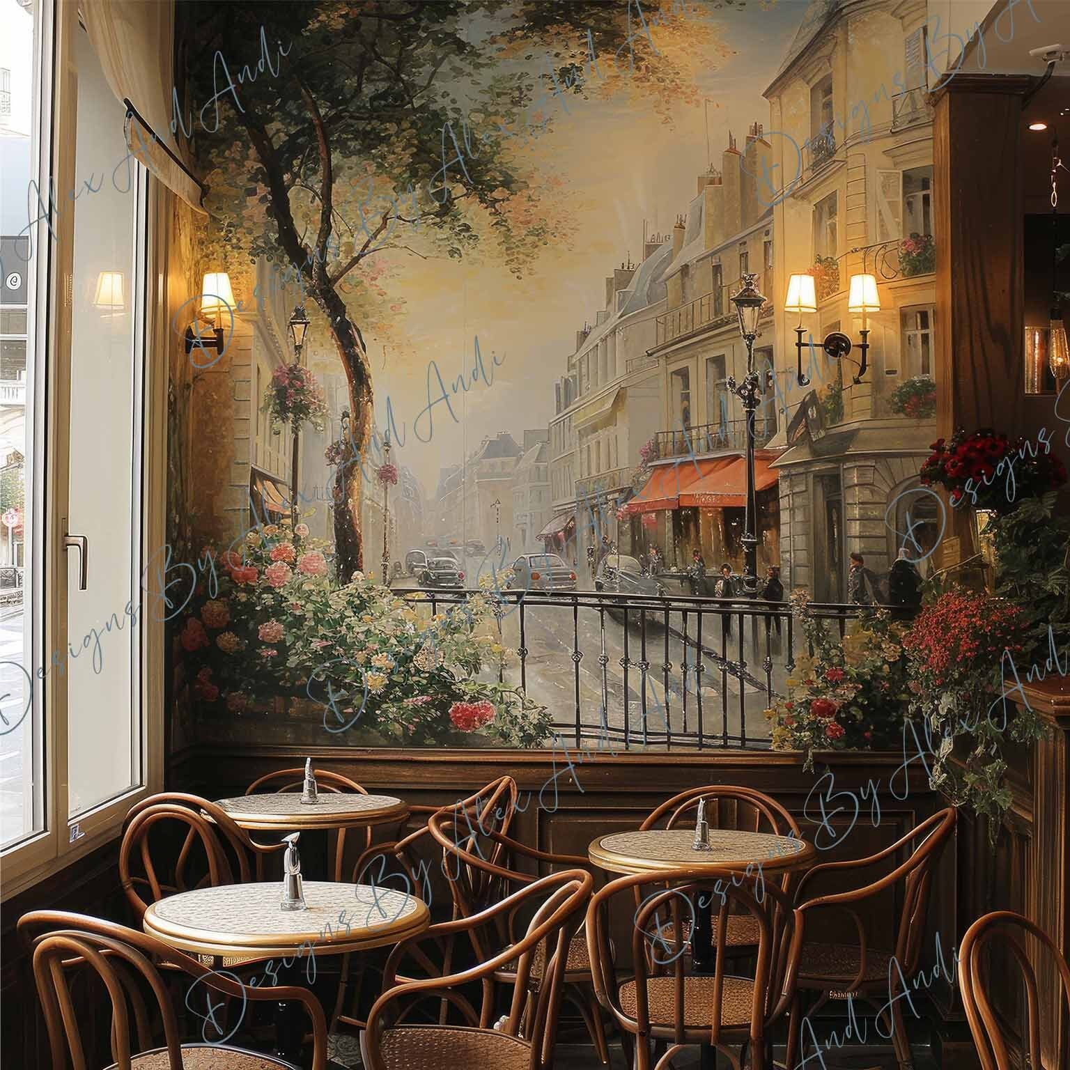 French Cafe Digital Overlay Backdrop Background Party Photo Picture ...