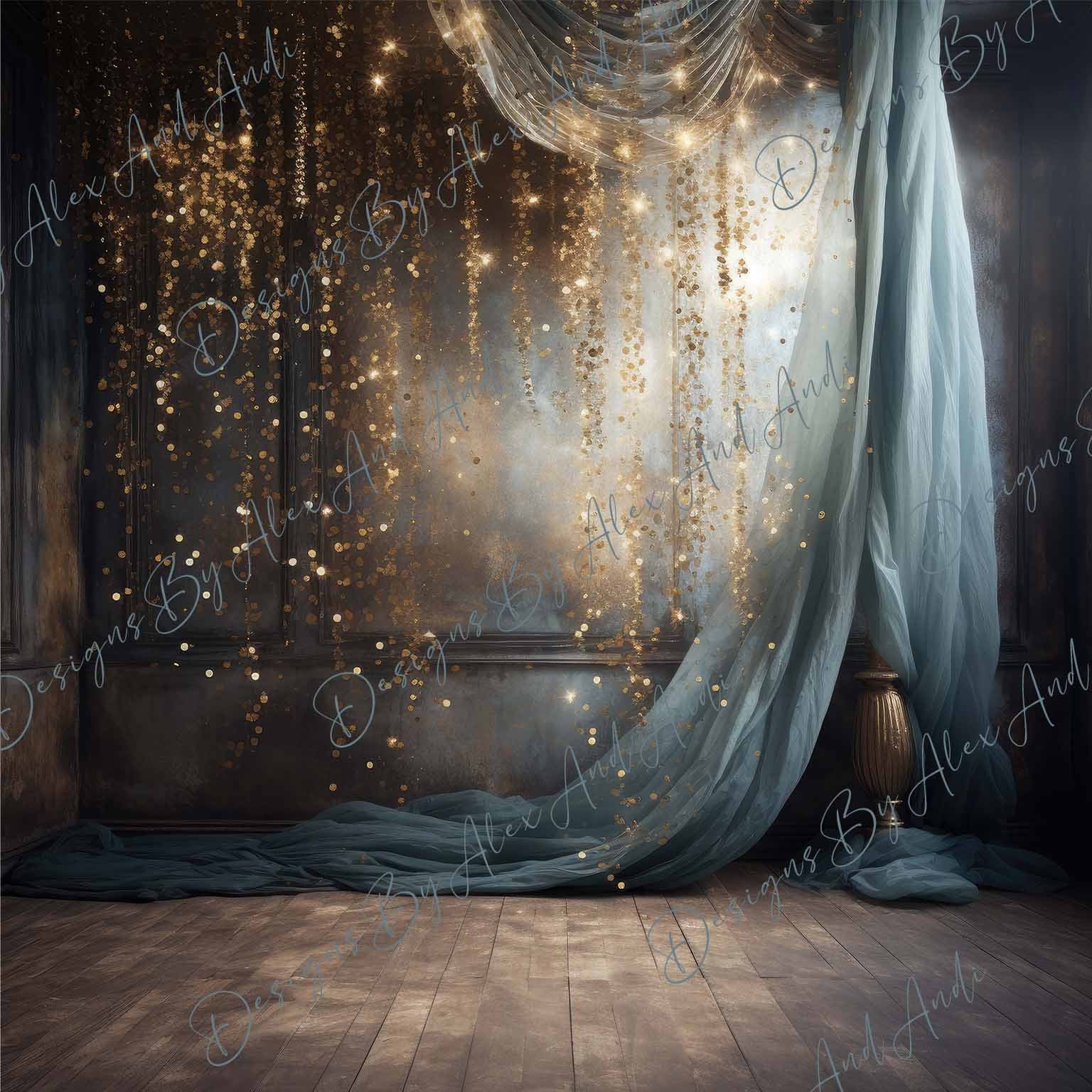 Shimmering Studio Prop Backdrop Background Digital Birthday Child Photo ...