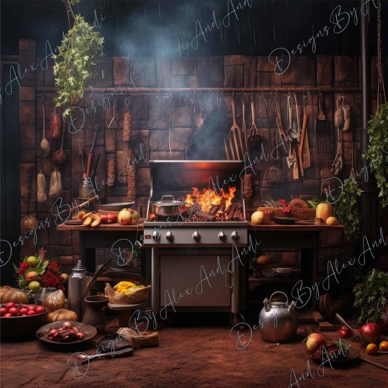 Barbeque Backdrop Background Digital Birthday Child Photo Shoot Picture ...