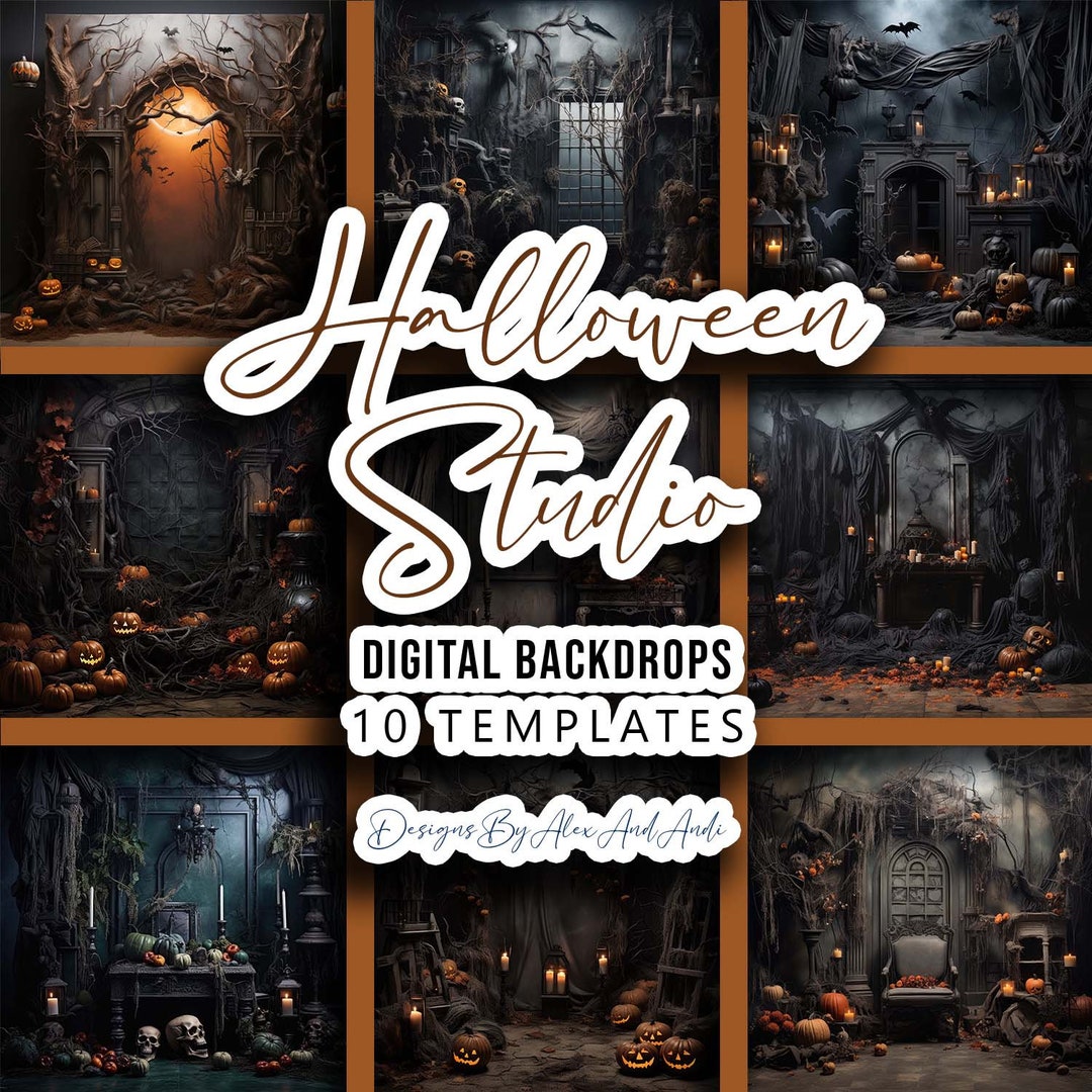 Halloween Studio Backdrop Background Digital Birthday Child Photo Shoot ...