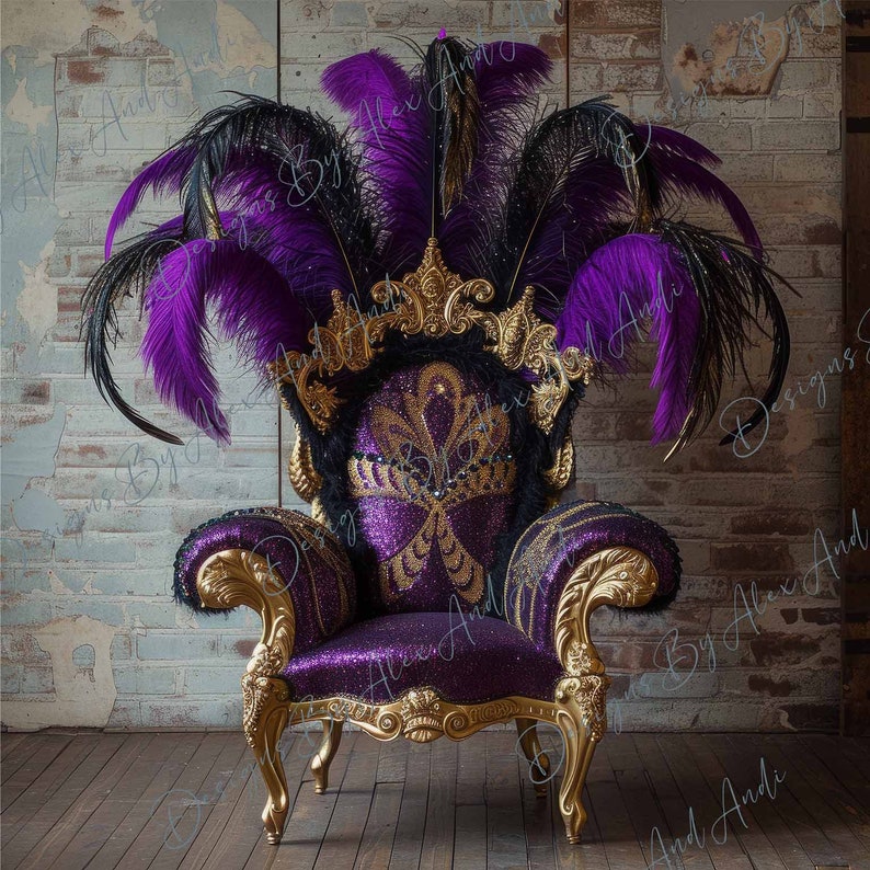Mardi Gras Throne Digital Overlay Backdrop Background Event Photo ...