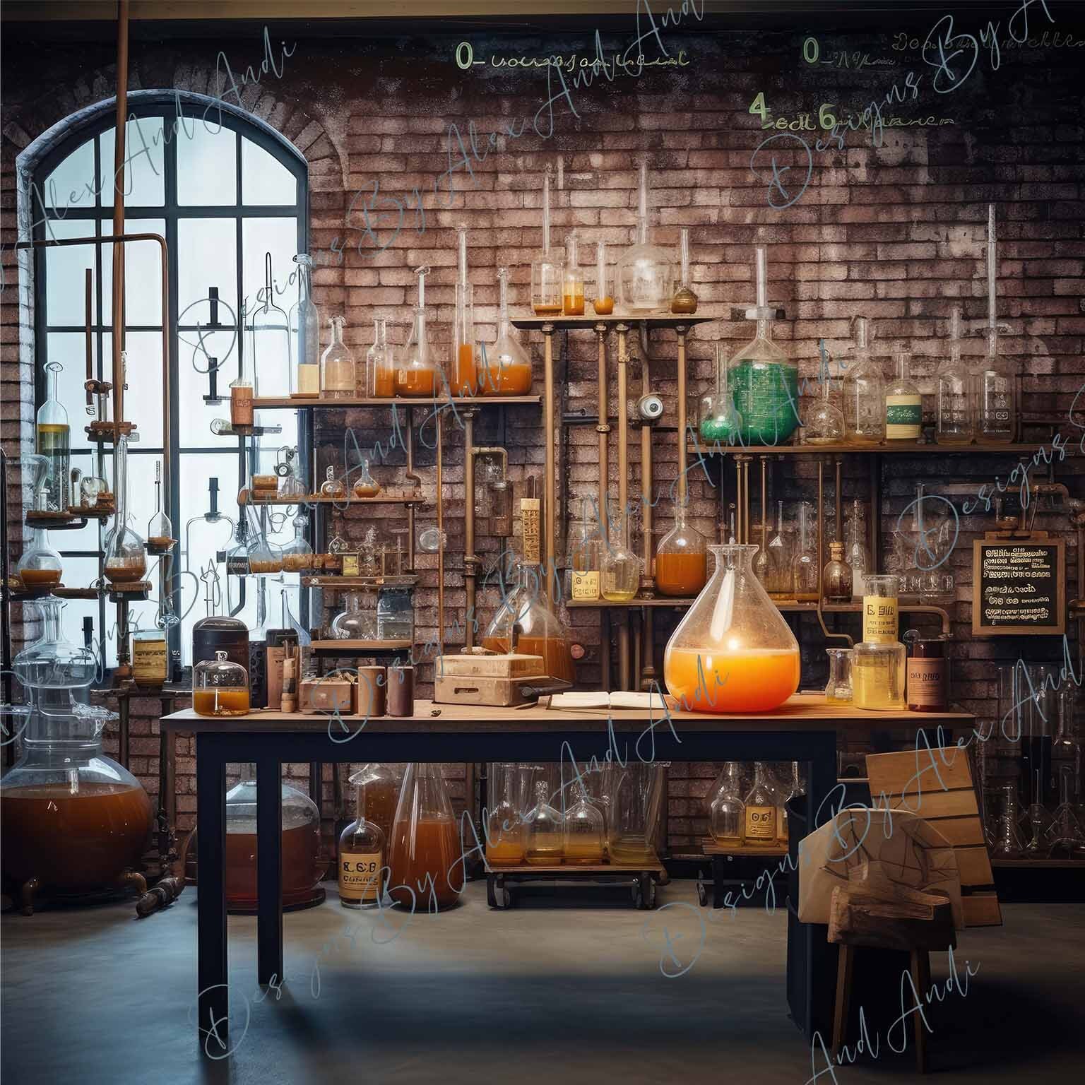 Scientist Backdrop Background Digital Birthday Child Photo Shoot ...