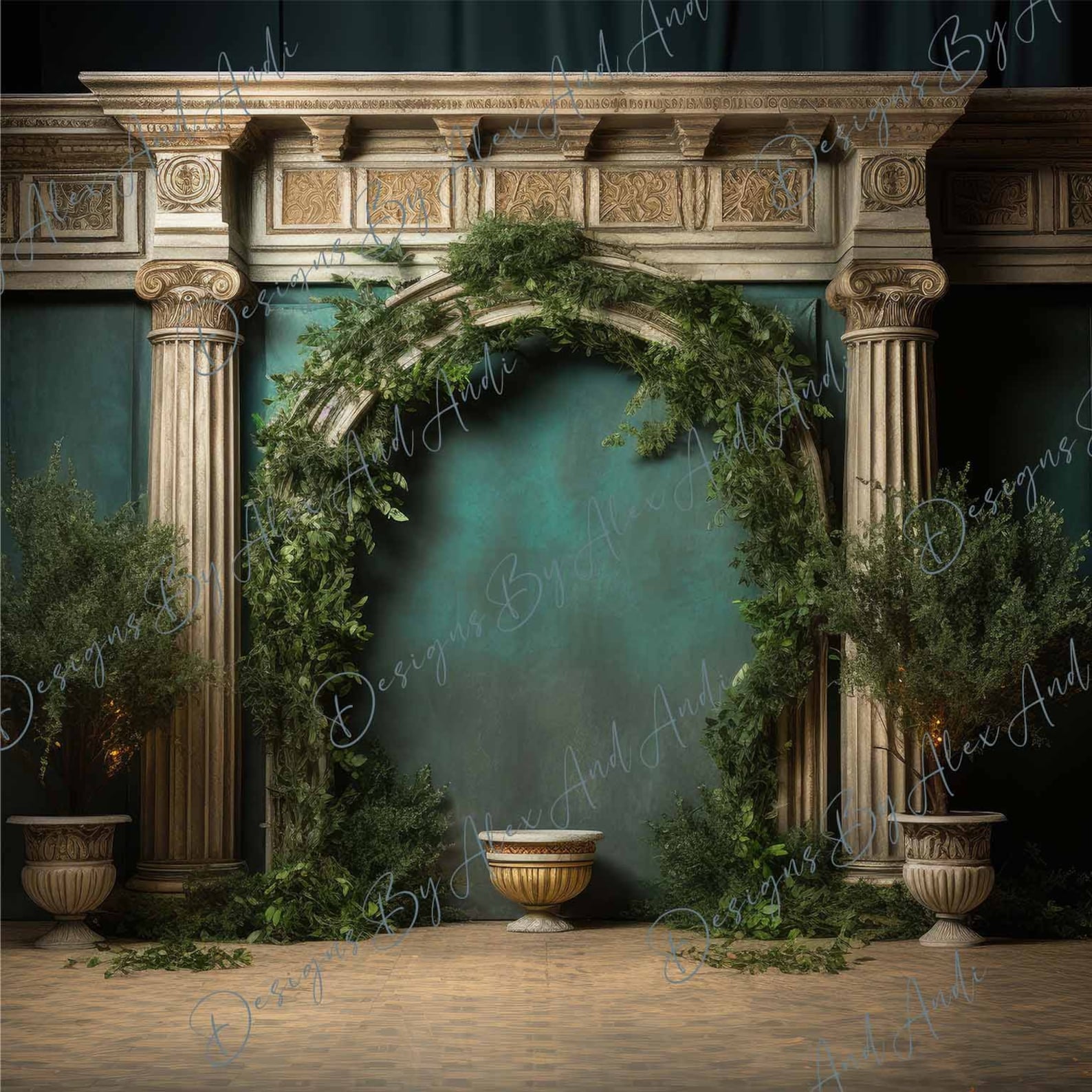 Ancient Greek Digital Backdrop Overlay Wedding Sweet 16 Background ...