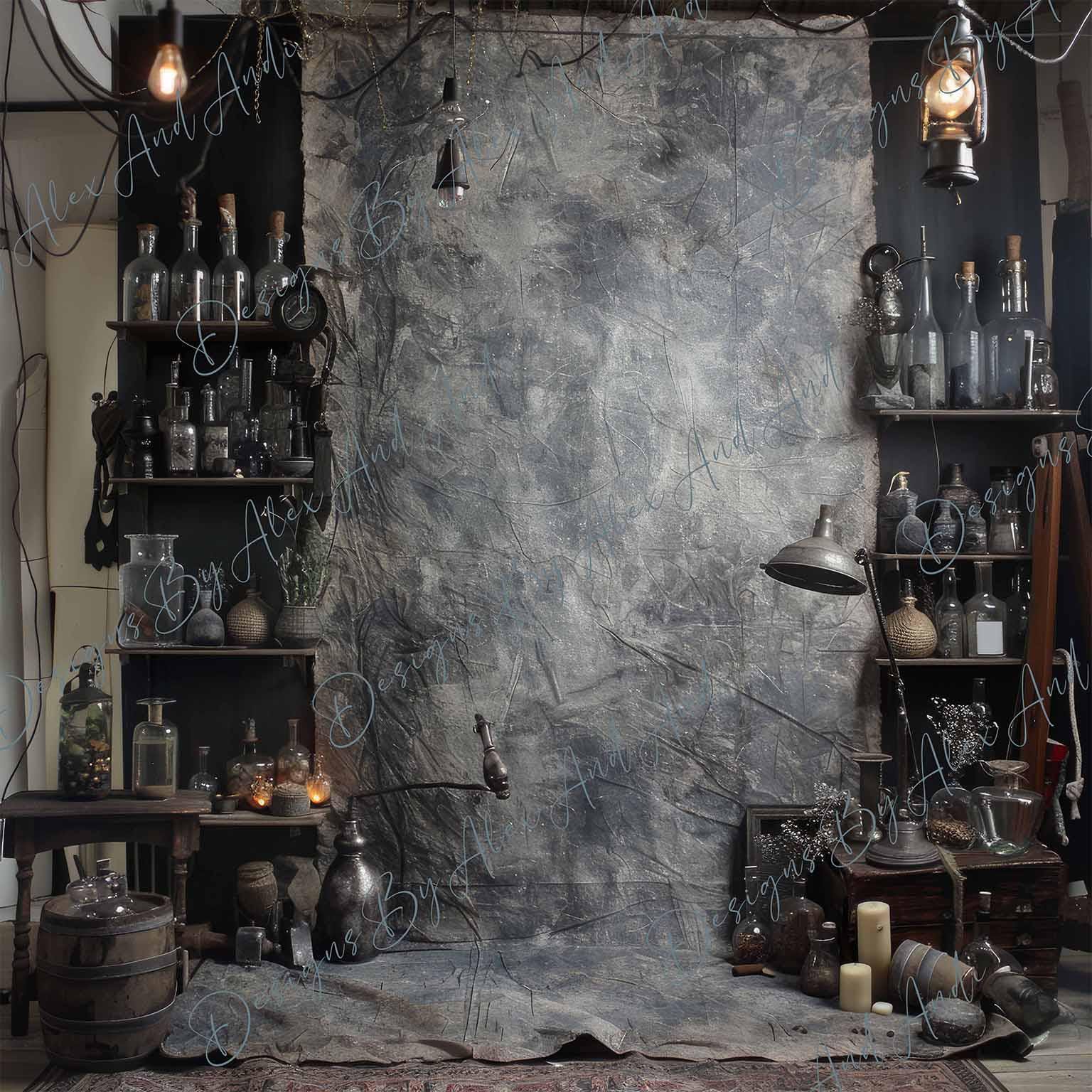 Alchemy Photo Digital Backdrop Chemistry Potion Picture Back Ground ...